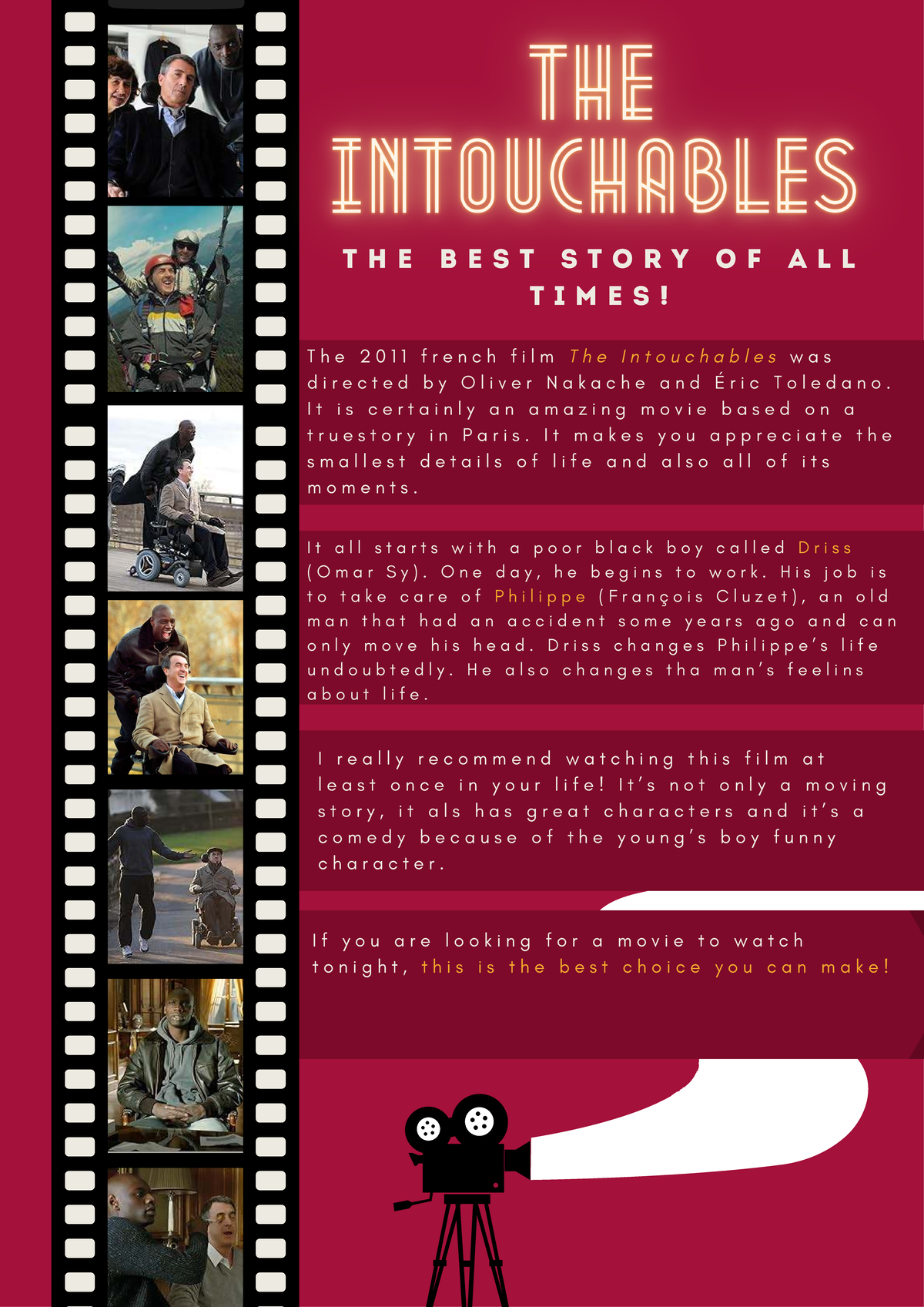 The Intouchables Film Review: A Heartwarming Journey - Studocu