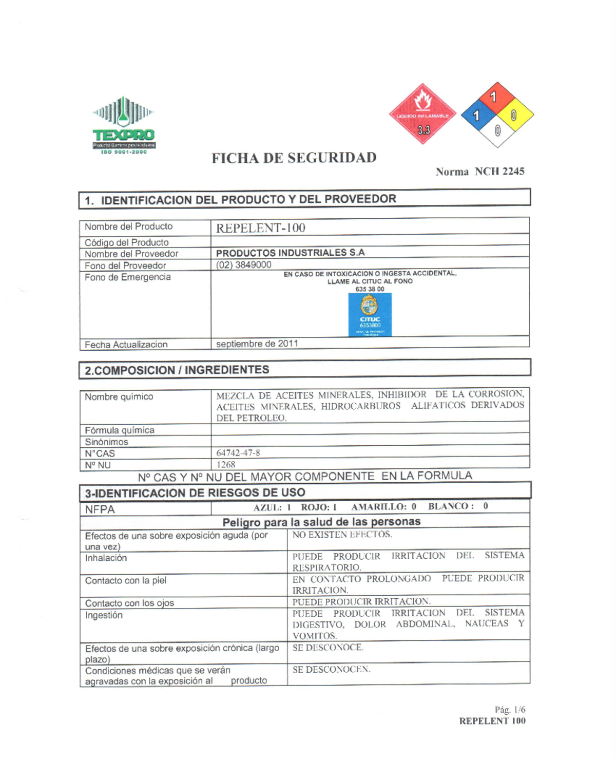 Repelent 100 Texpro HDS Overview and Application Guide - Studocu