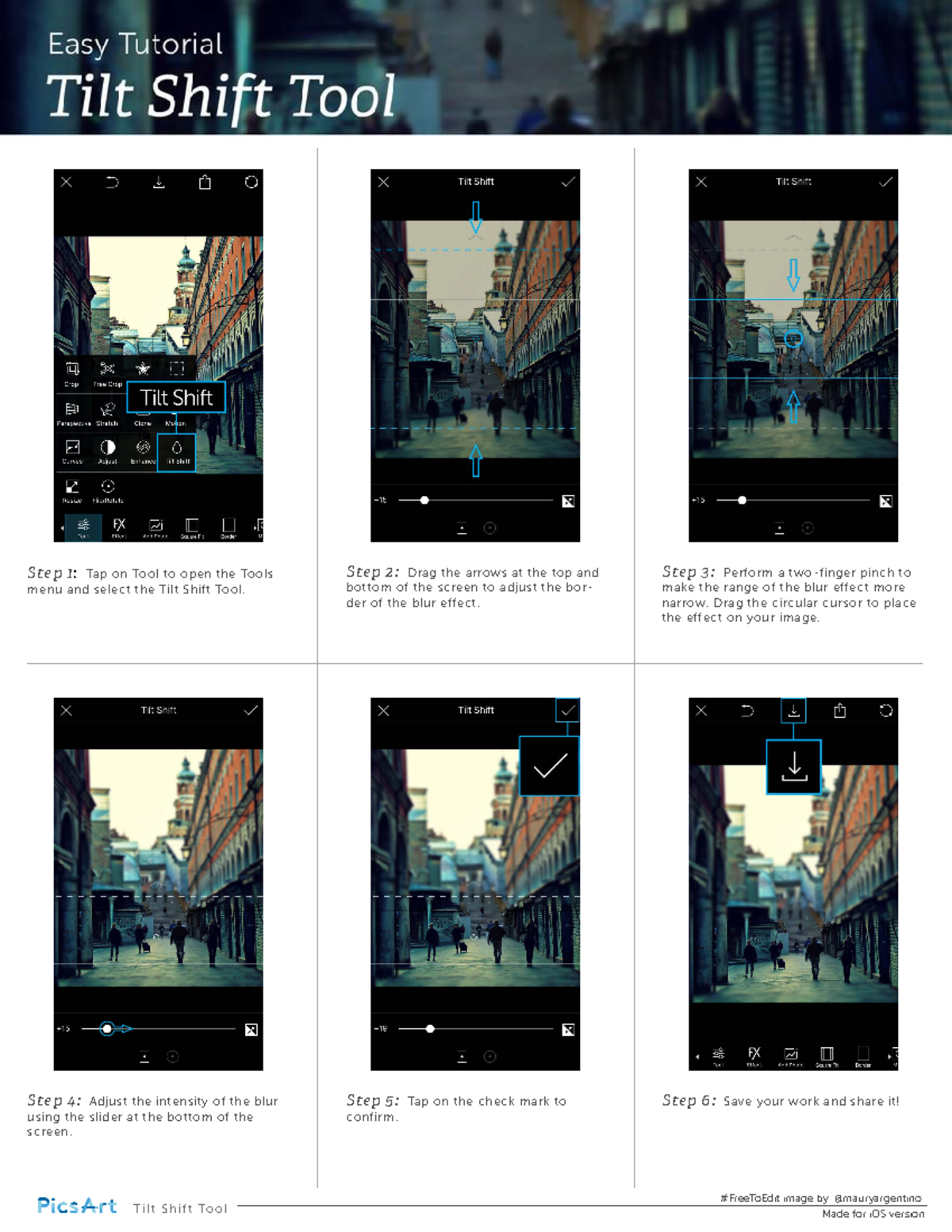 Pdfcoffee.com picsart-tutorial-5-pdf-free - T i lt S h i f t To o l # ...