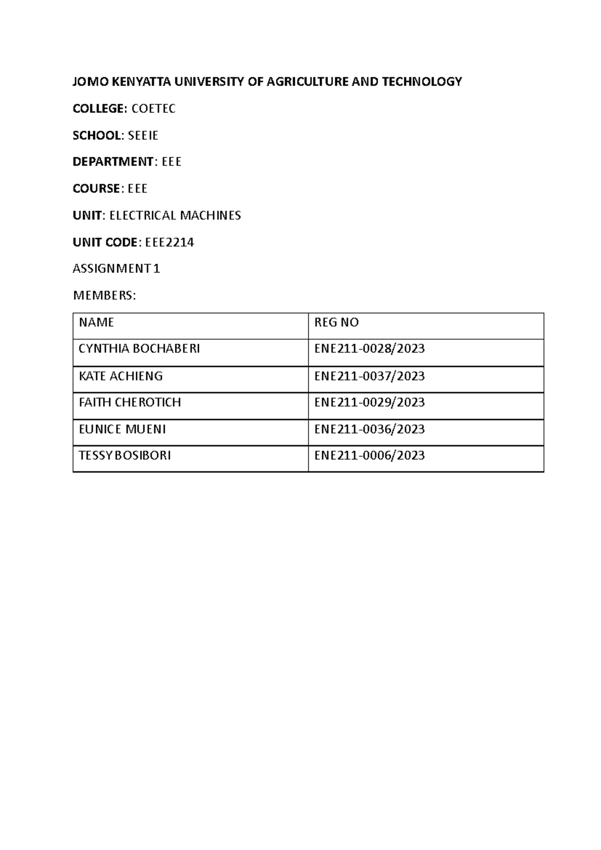 Electrical Machines 1 - Lecture Notes: OCC of D.C. Generators - Studocu
