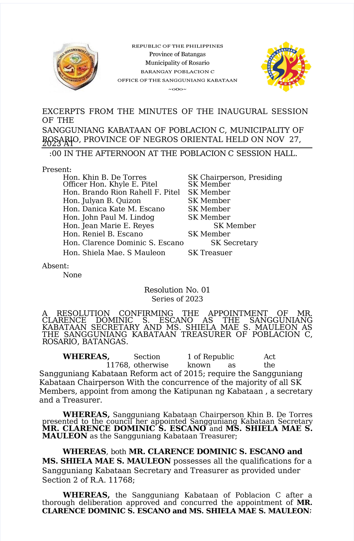 Pdf-no-2-appointment-of-sk-secretary-and-treasurer compress - REPUBLIC ...