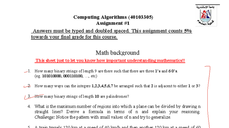 Computing Algorithms (40103305) Assignment Solutions and Insights - Studocu