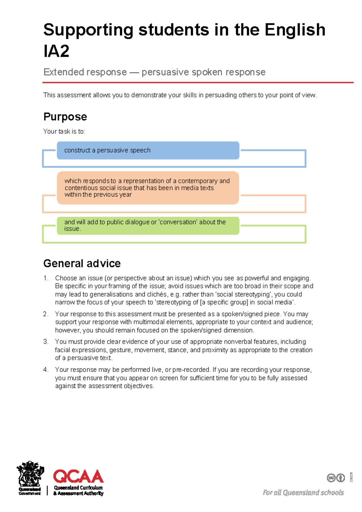 ENG IA2 Extended Response: Crafting a Persuasive Speech - Studocu