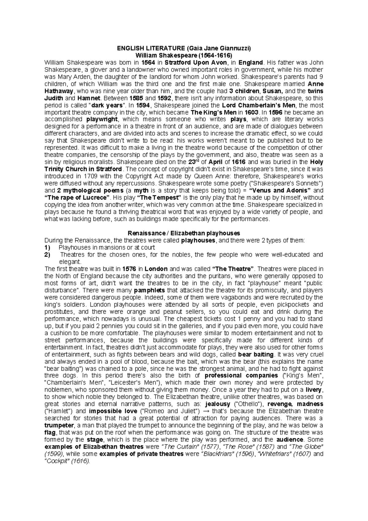 Romeo & Juliet - Esame Finale con Prof. Cattaneo (30 e Lode) - Studocu