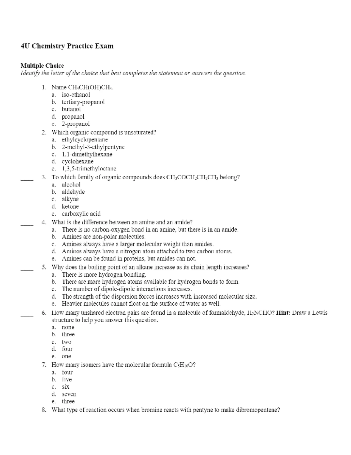 Grade 12 Chemistry Study Material Pack (2024) - Key Topics & Q&A - Studocu