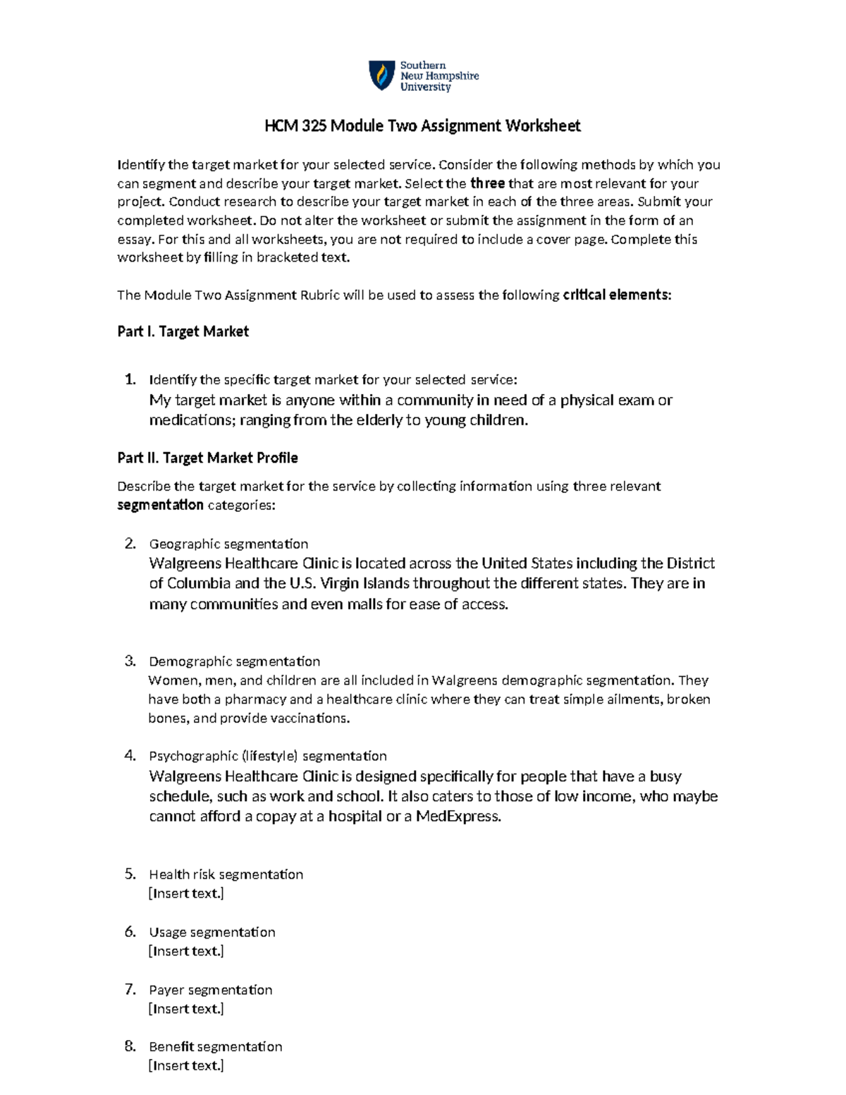 HCM 325 Module Two Assignment Worksheet - HCM 325 Module Two Assignment ...