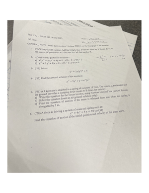 [Solved] Solve A Bernoulli differential equation is one of the form - Applied Ordinary ...