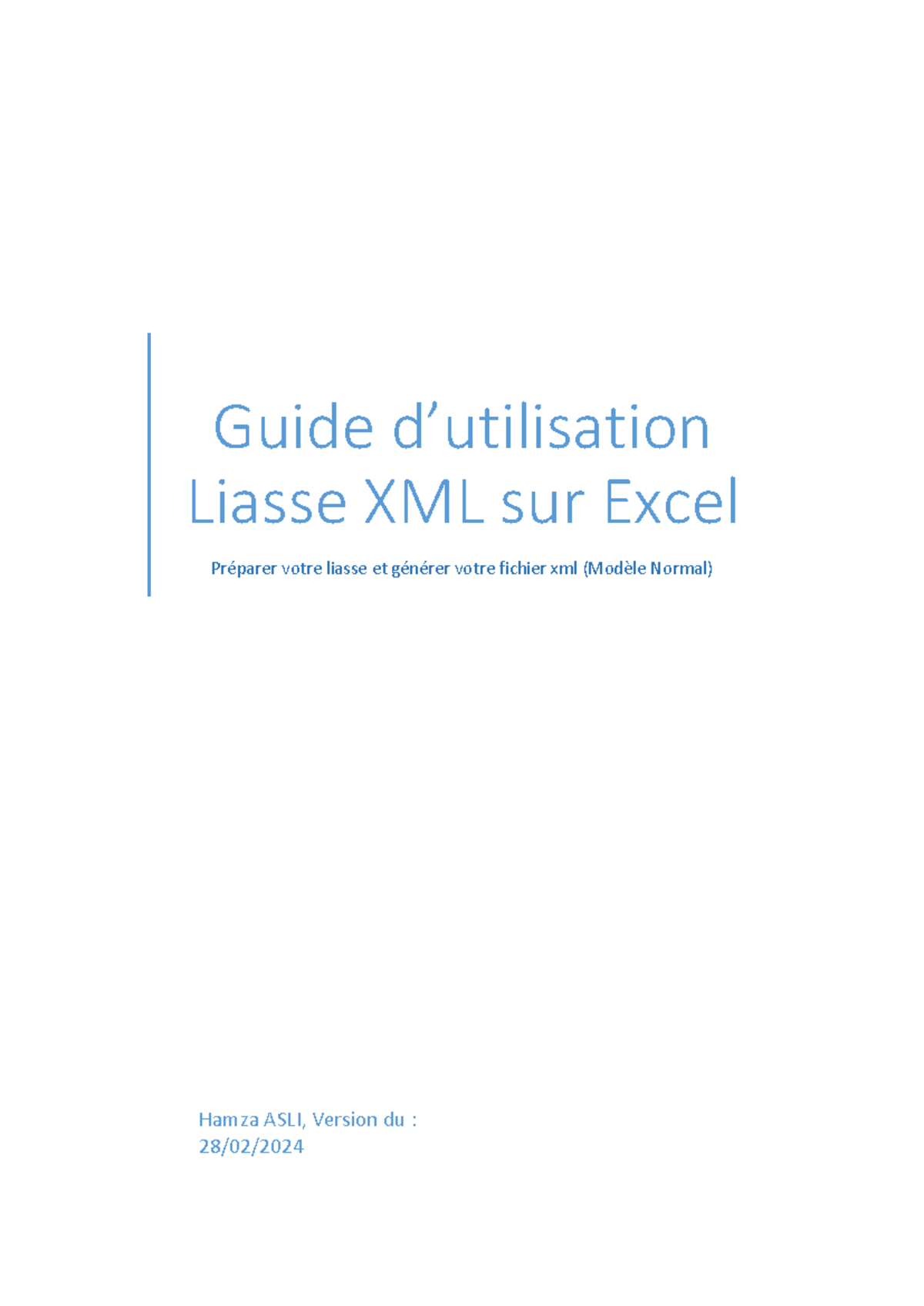 Guide d'utilisation de Liasse XML sur Excel (Modèle Normal) - Studocu