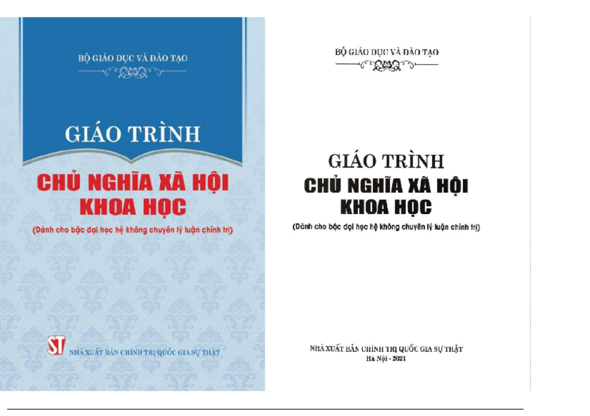 Giao trinh Chu nghia xa hoi khoa hoc 2021 - BO GIAO DUC VA DÃO TAO BÔ GIAO DUC VA DÃO TAO GIAO ...