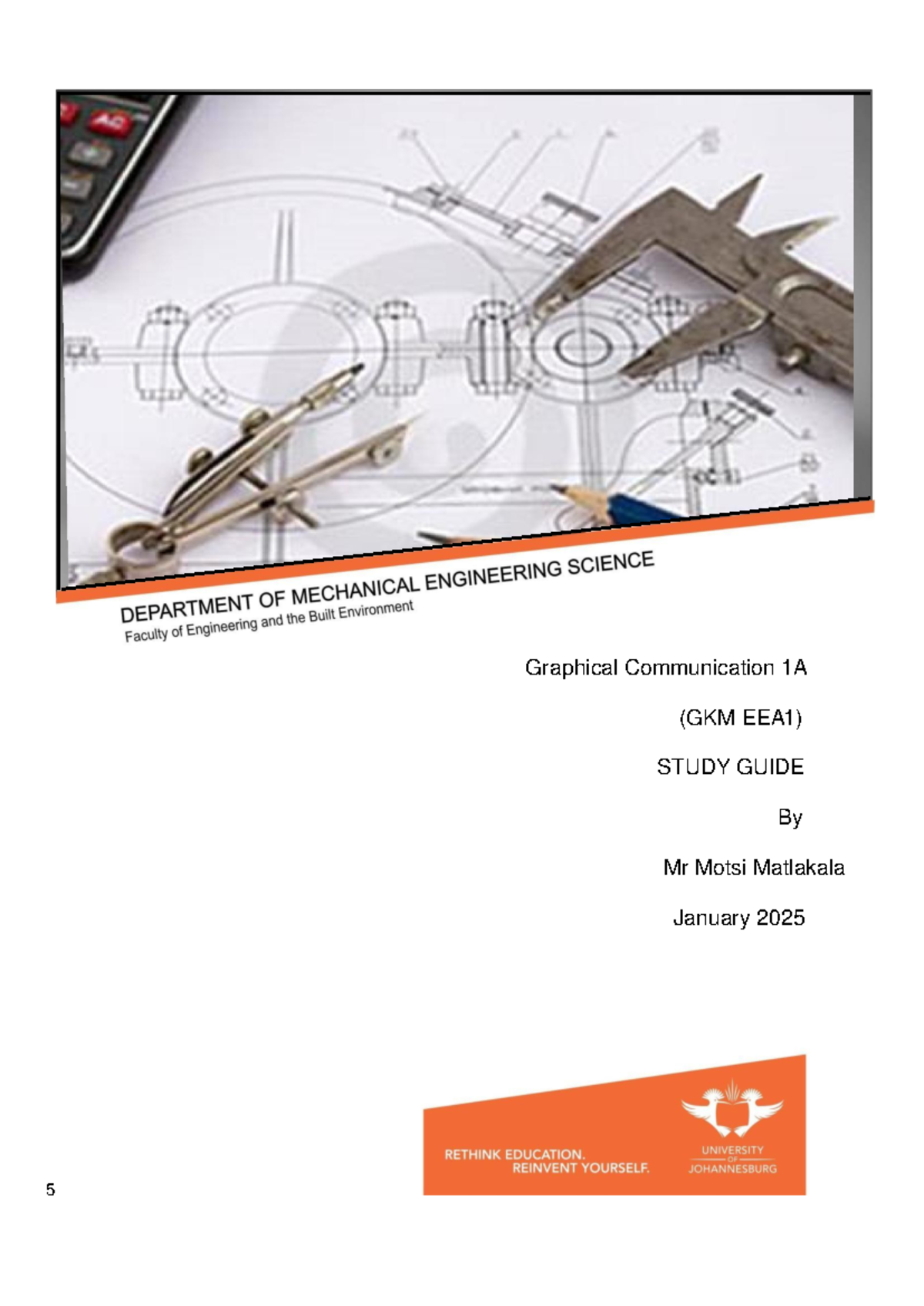 Graphical Communication Study Guide GKM EEA1 2025 - Mr. Matlakala - Studocu
