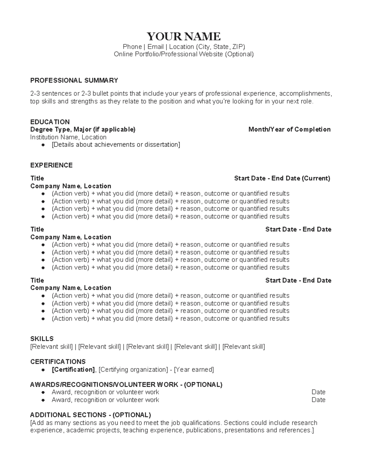 CV Template - Comprehensive Guide for Job Seekers - Studocu