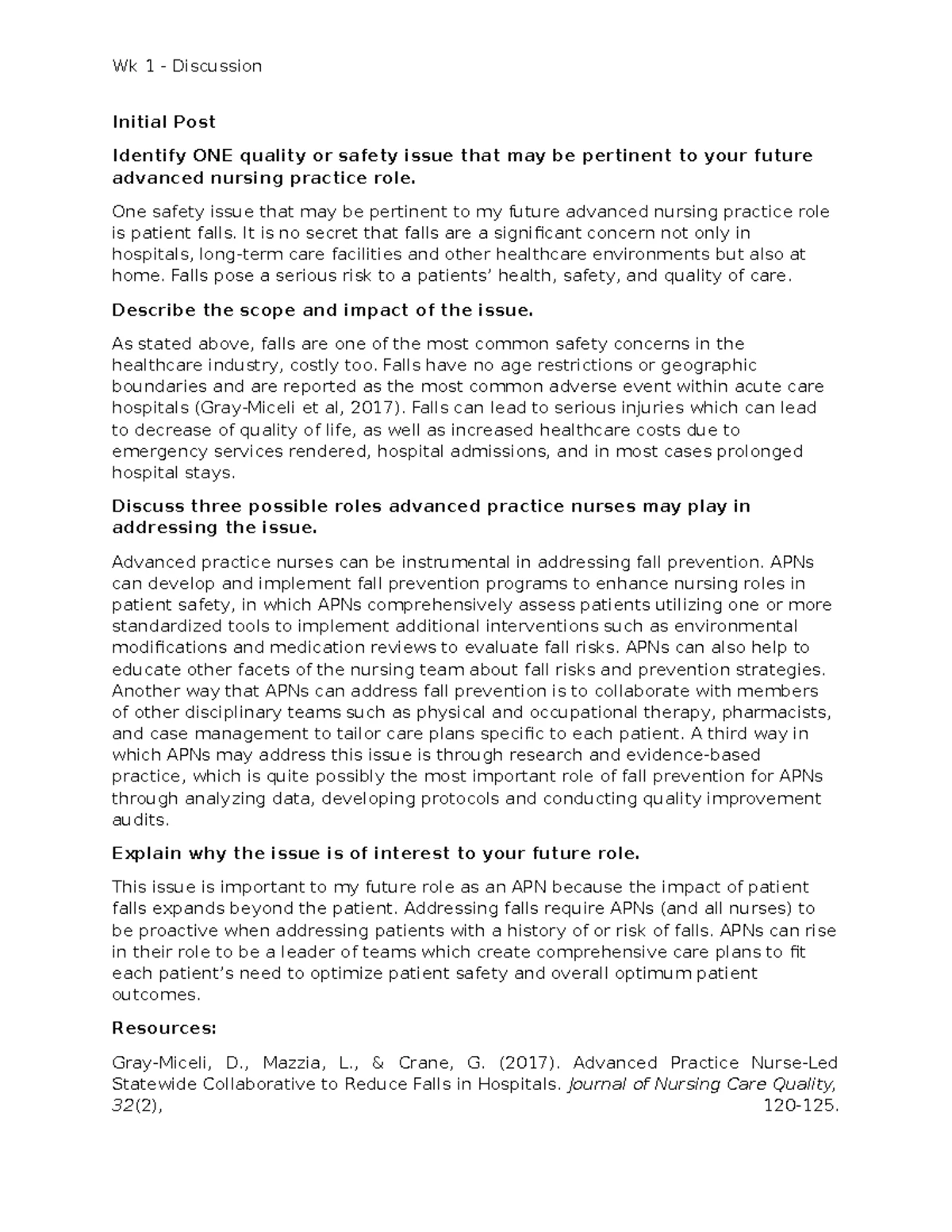 NR 584 Week 2 Discussion Post: Impact of MIPS on Family Medicine ...