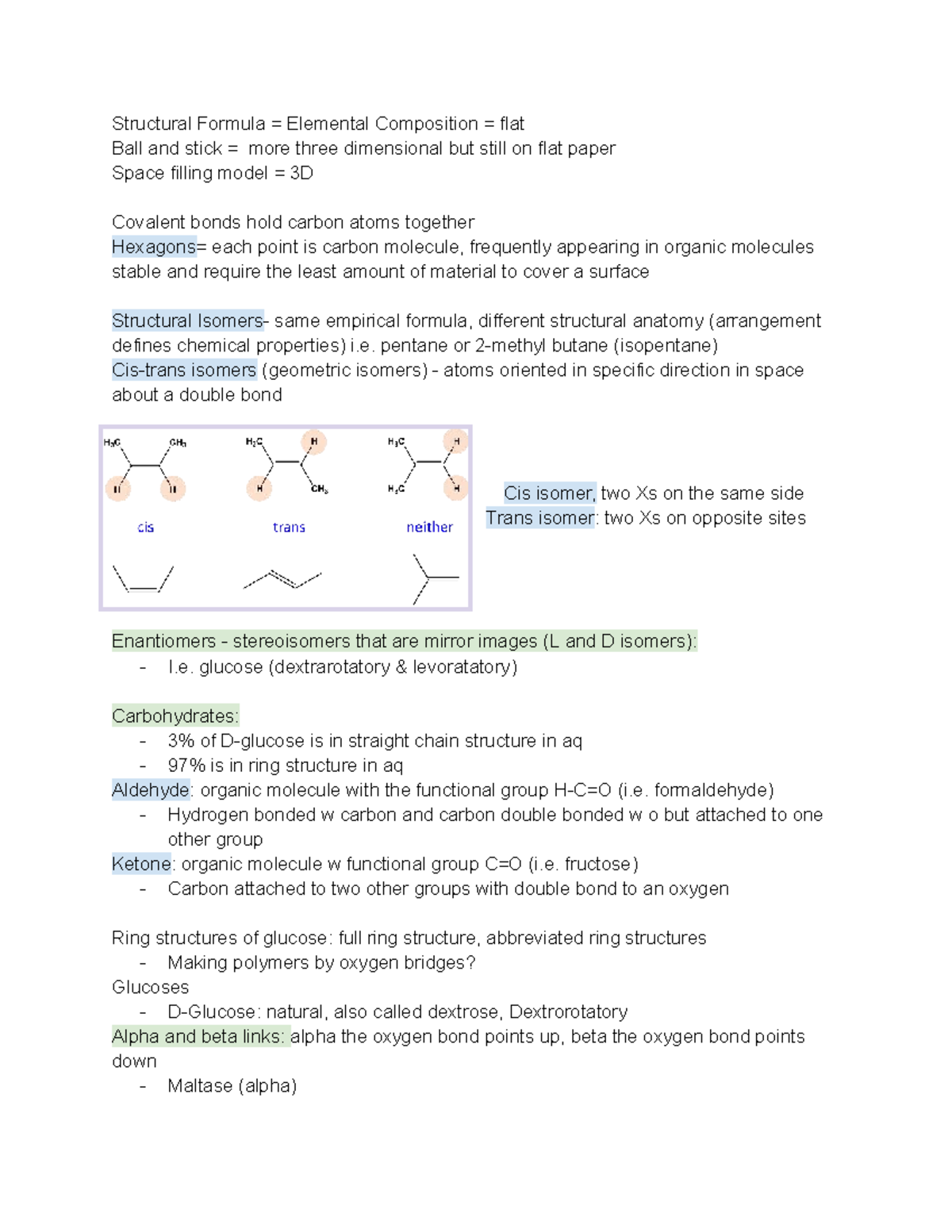 Chemical Architectures of Cells: Structural Formulas & Biomolecules ...