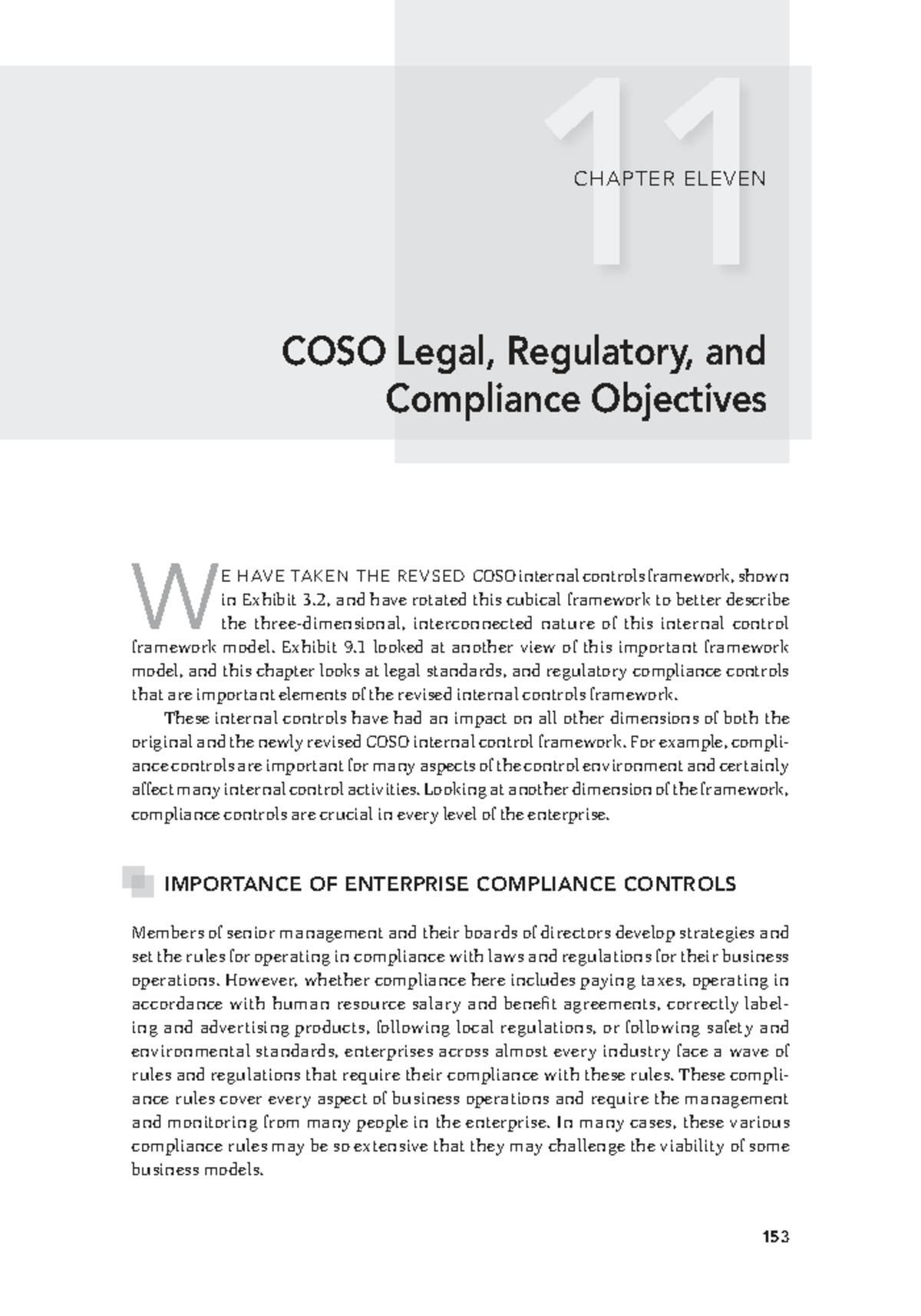 COSO 11: Legal, Regulatory, and Compliance Objectives Overview - Studocu