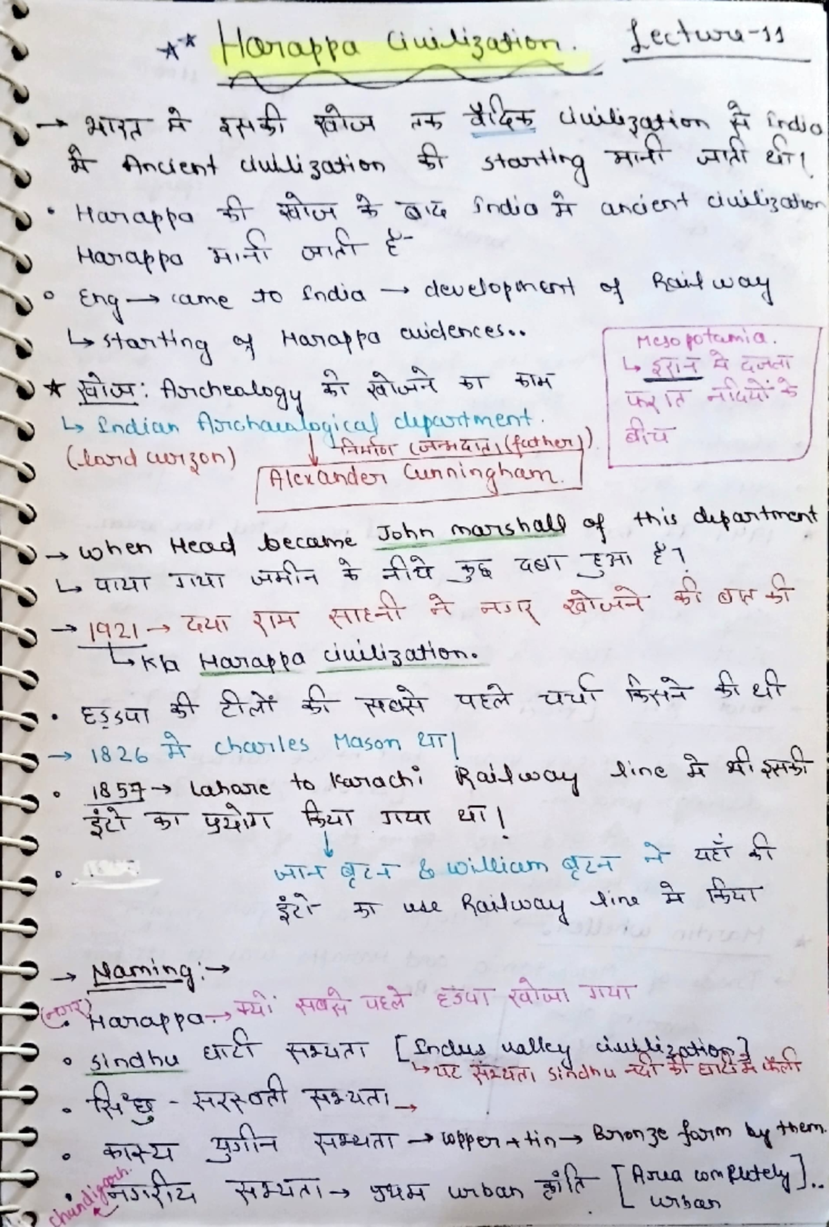 Vedic Period Lecture Notes: Harappa Civilization - Ancient Indian ...