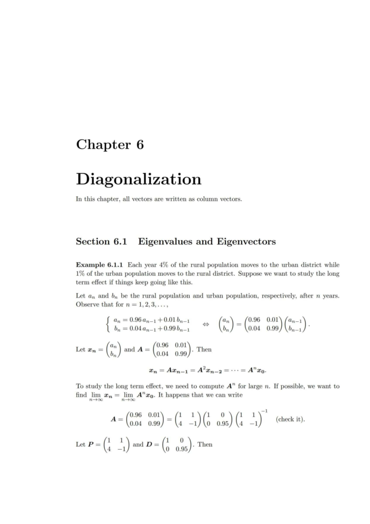 MA2001 Chapter 6: Diagonalization and Eigenvalues - Studocu