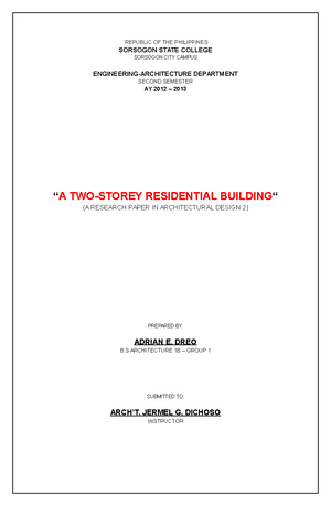 Plate BT3 - Building Technology - BUILDING TECHNOLOGY 3 Project Title ...