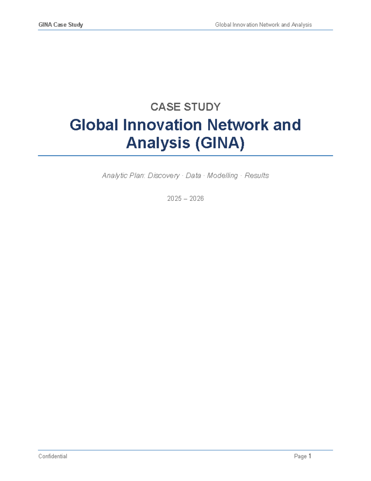GINA Case Study: Global Innovation Network Analysis & Insights - Studocu