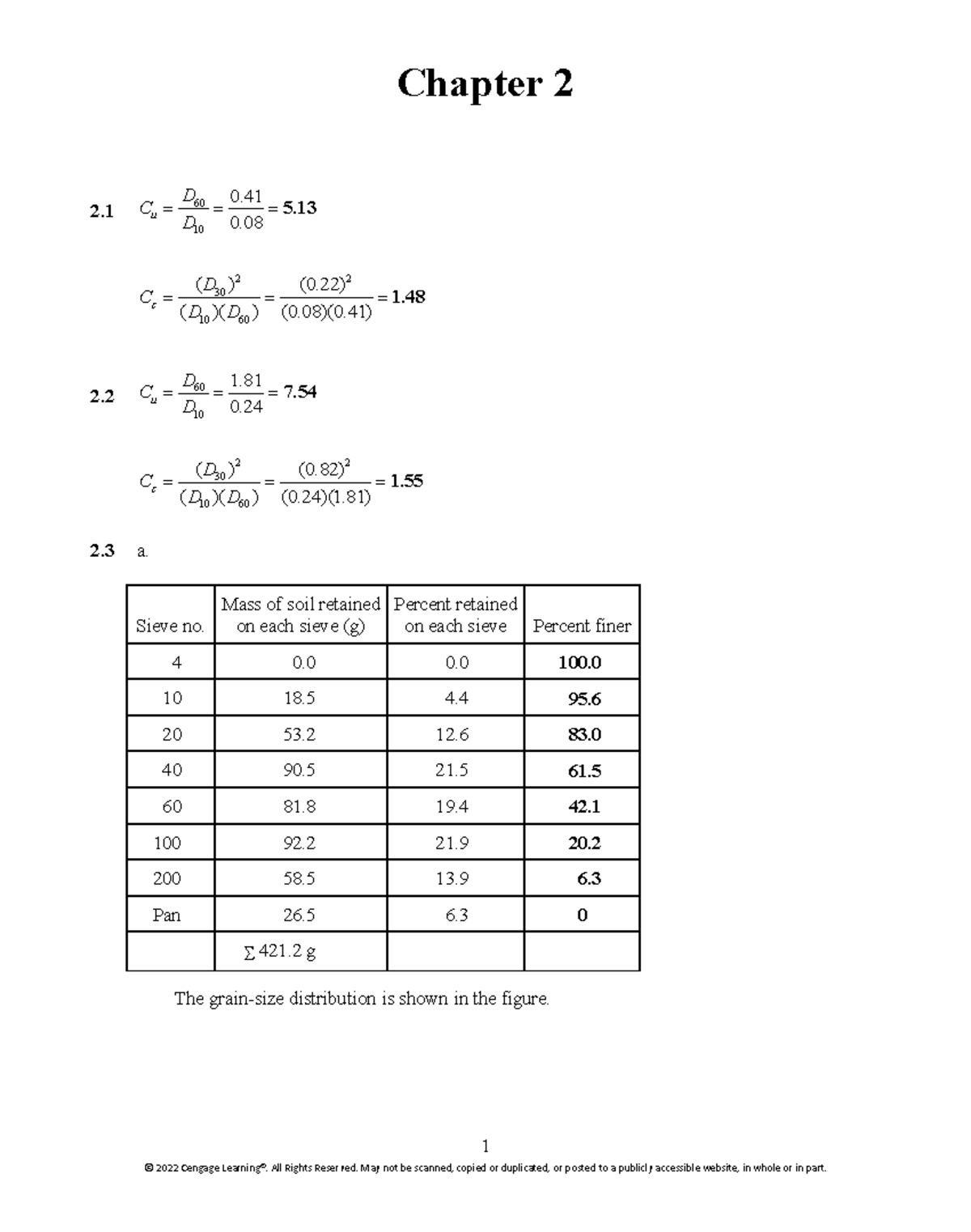 Sample Solution Manual for Principles of Foundation Engineering (10th ...