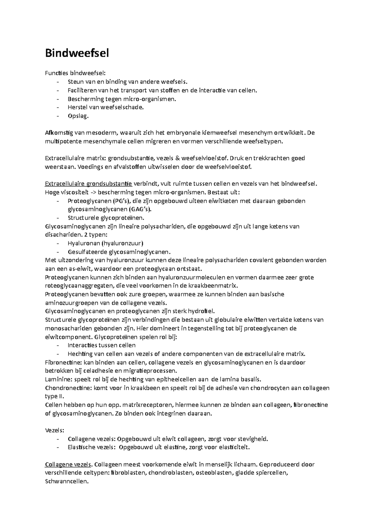 IPK Bindweefsel: Functies en Structuur van Bindweefselopleiding ...