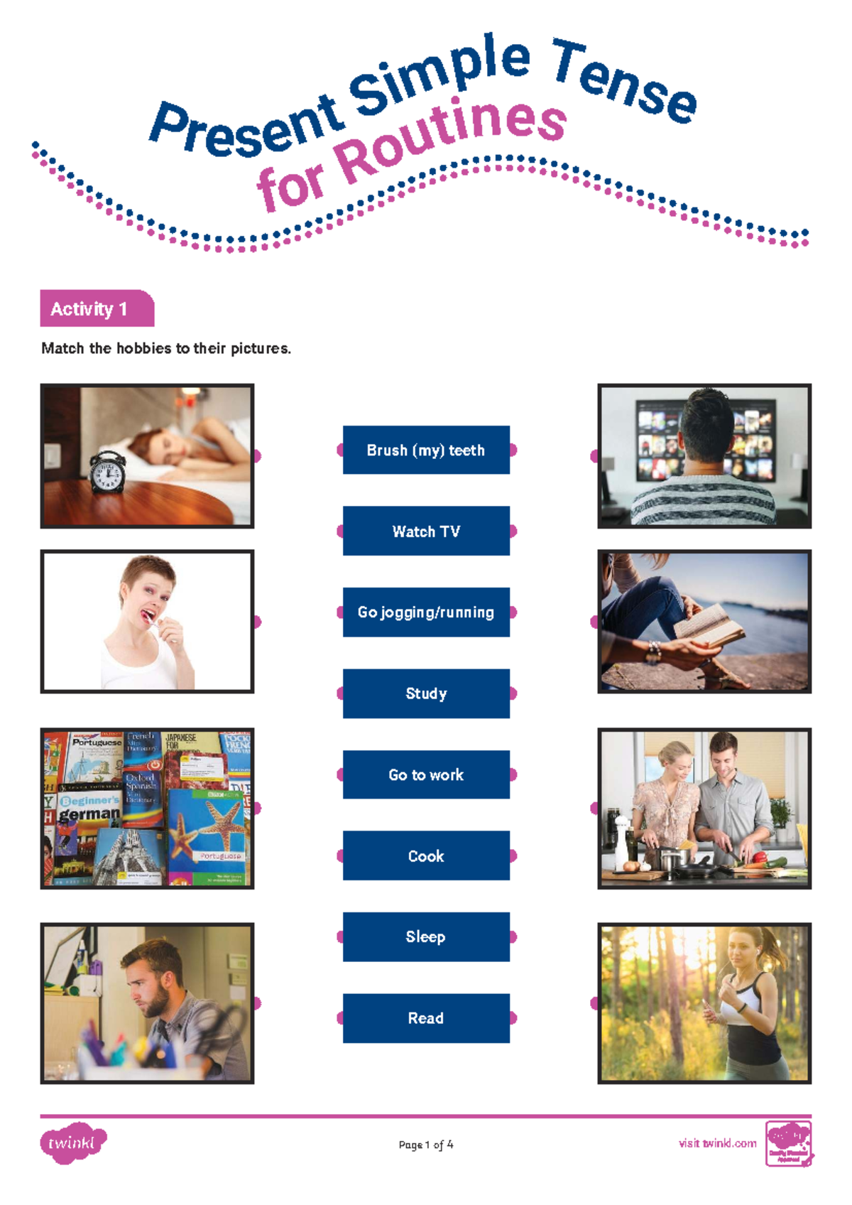 Present Simple Tense for Routines: Grammar Sheet and Activities - Studocu