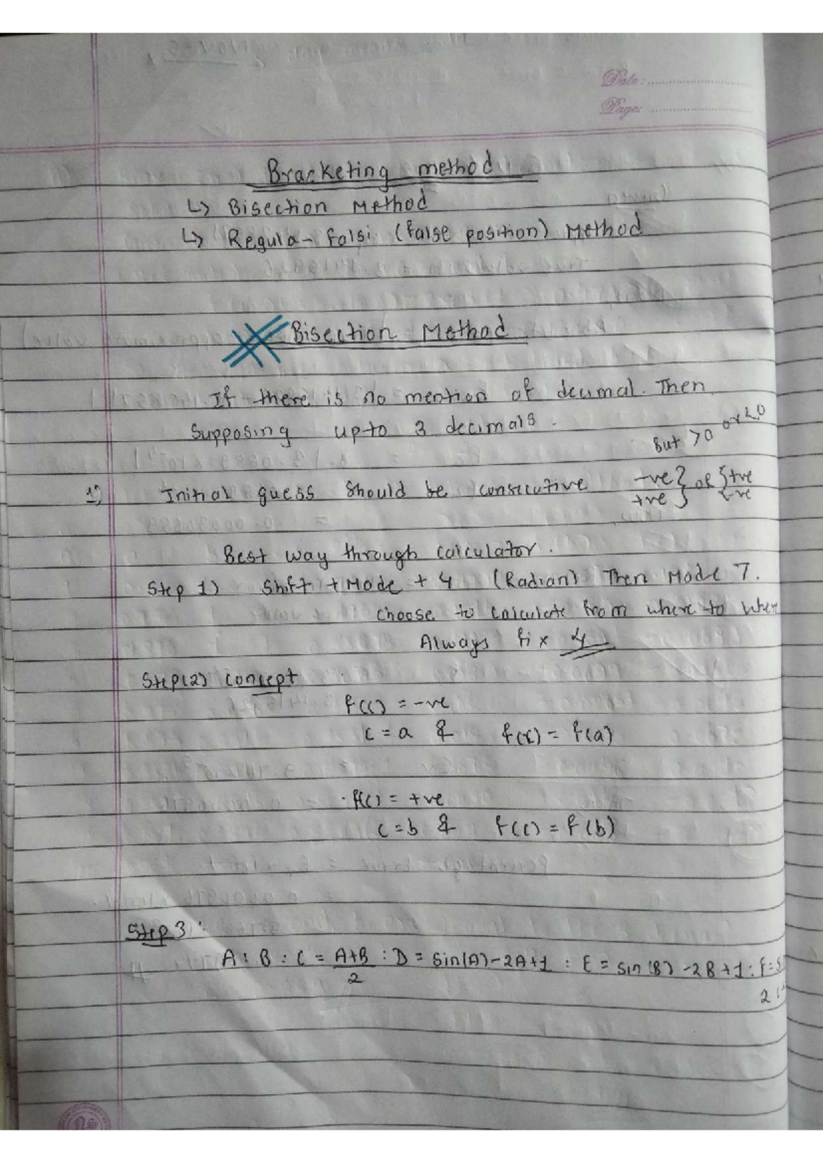 Numeric Methods: Bisection, Falsi, and Secant Methods (NUM 12) - Studocu