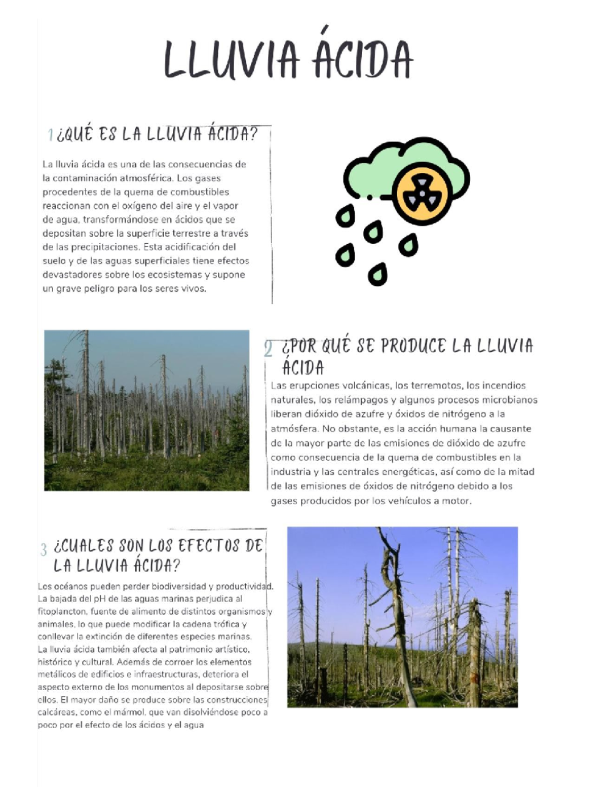 LLUVIA ÁCIDA: CAUSAS, EFECTOS Y CONSECUENCIAS EN ECOSISTEMAS - Studocu
