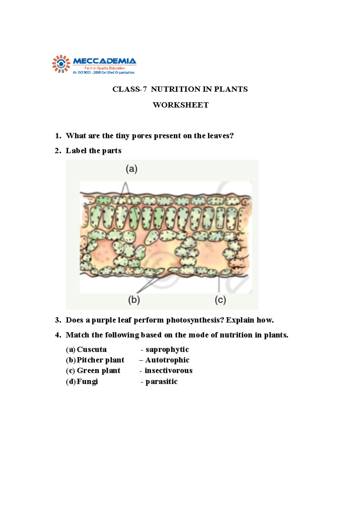 GR-7 Nutrition IN Plants Worksheet-1 - , Uaz 6706 Economic Zoology ...