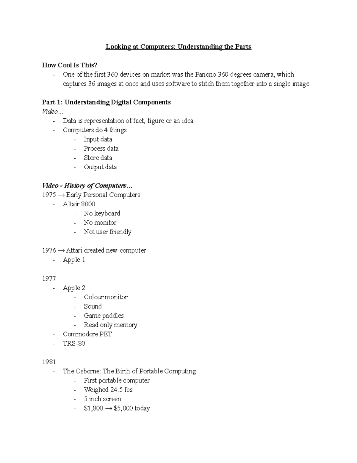 CIS*1200 - Textbook Chapter 2 (F21 - Josh) - Looking at Computers ...
