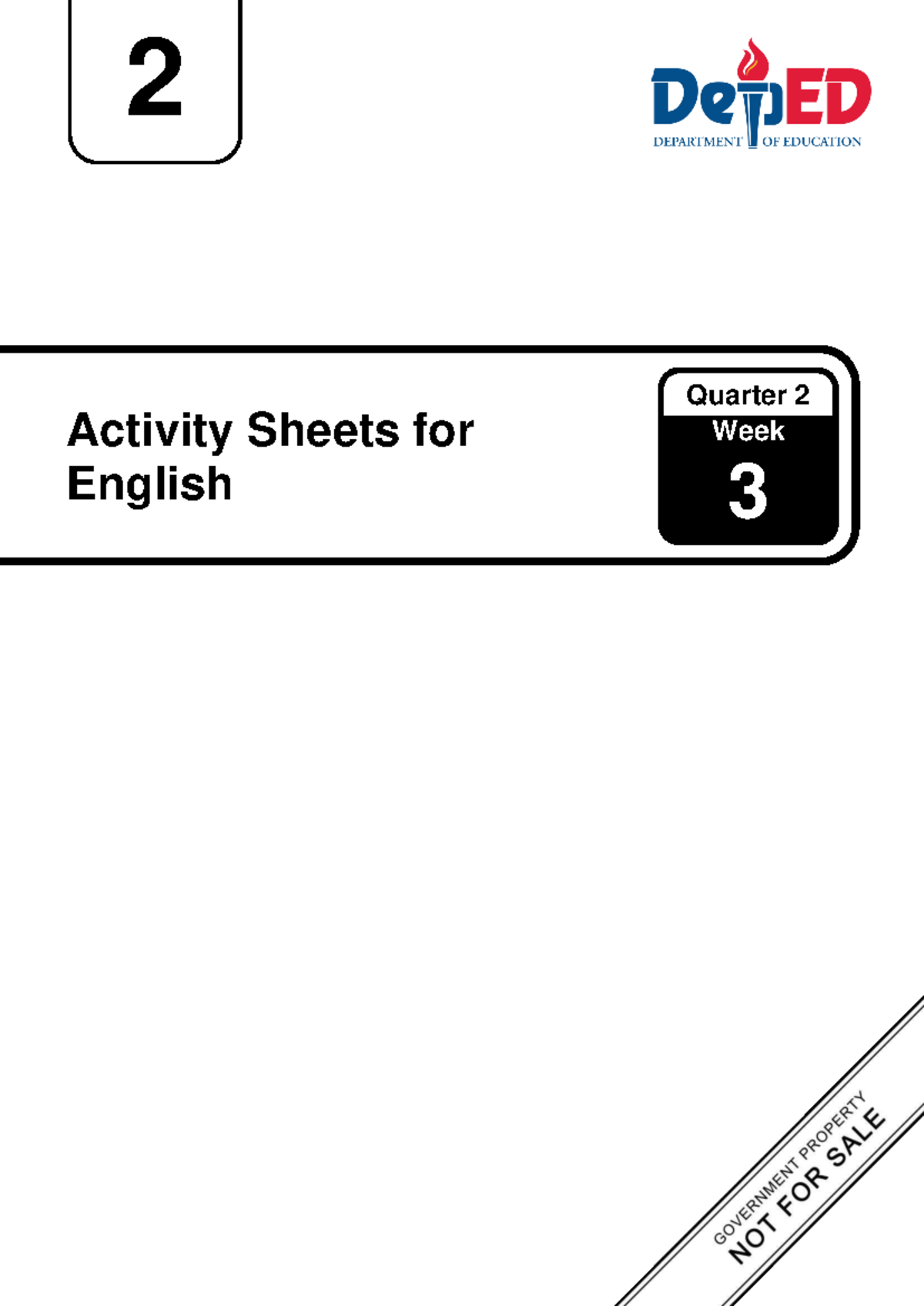 LAS English 2 Q2 Week 3 Activity Sheets for Teachers - Studocu