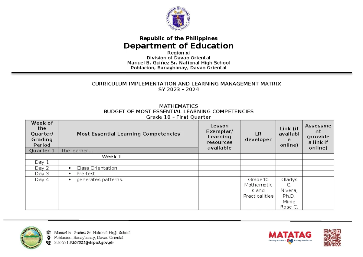 Math 5 1st Qtr Lesson 3: Applying GMDAS Operations - Studocu