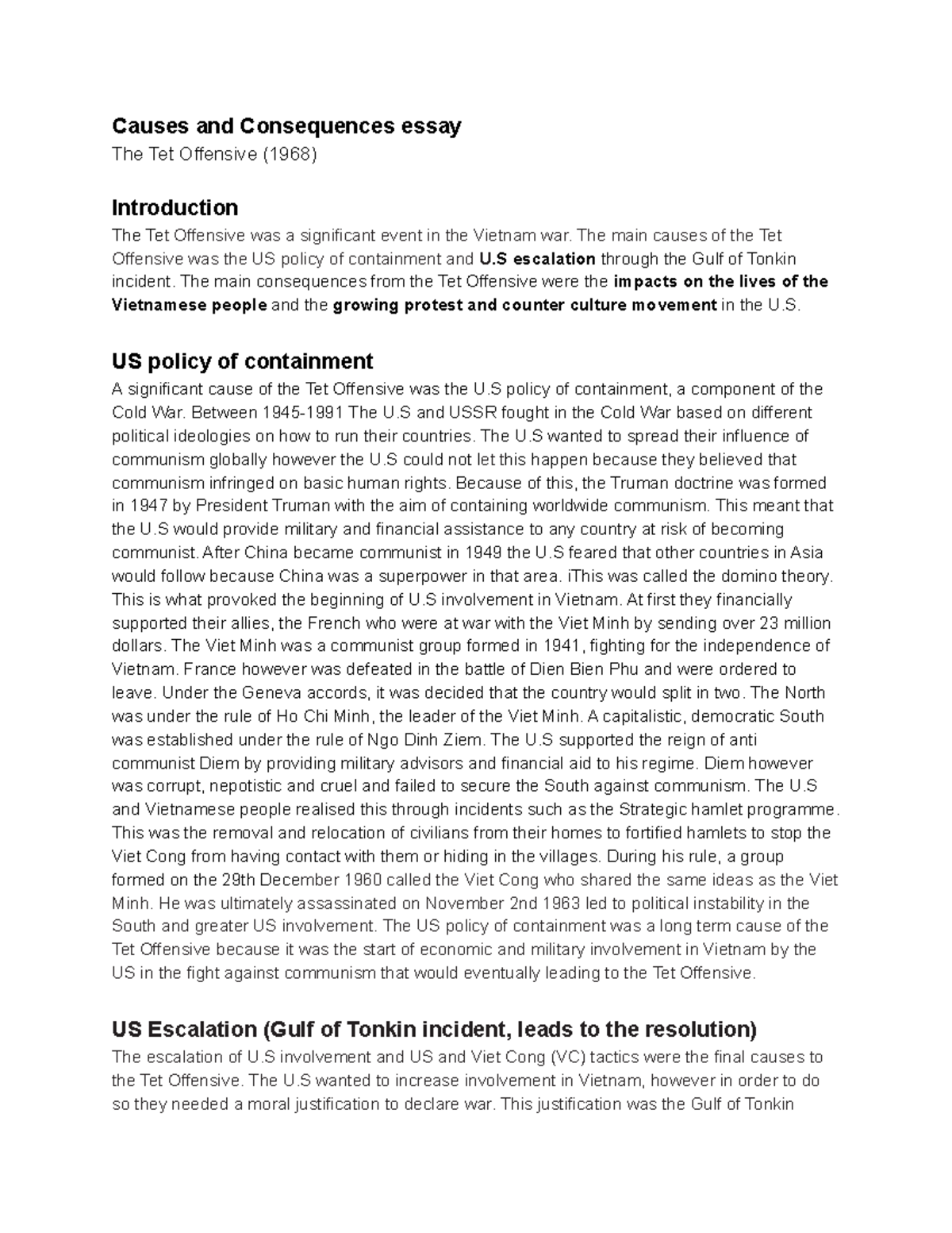 Tet Offensive: Exploring Causes and Consequences of the 1968 Event ...