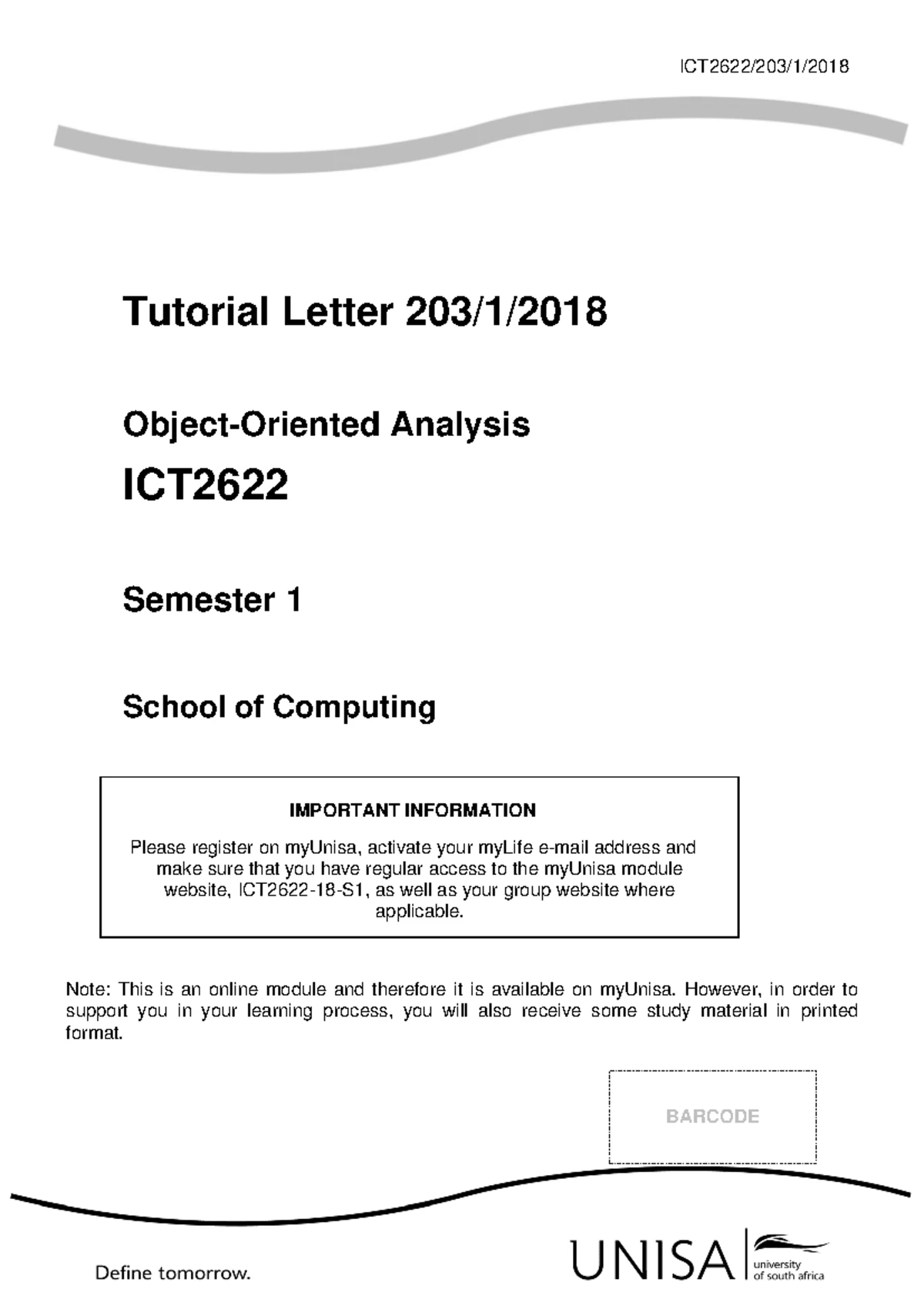 ICT2622 Assignment 2: Classes, Use Cases, and System Design Insights - Studocu