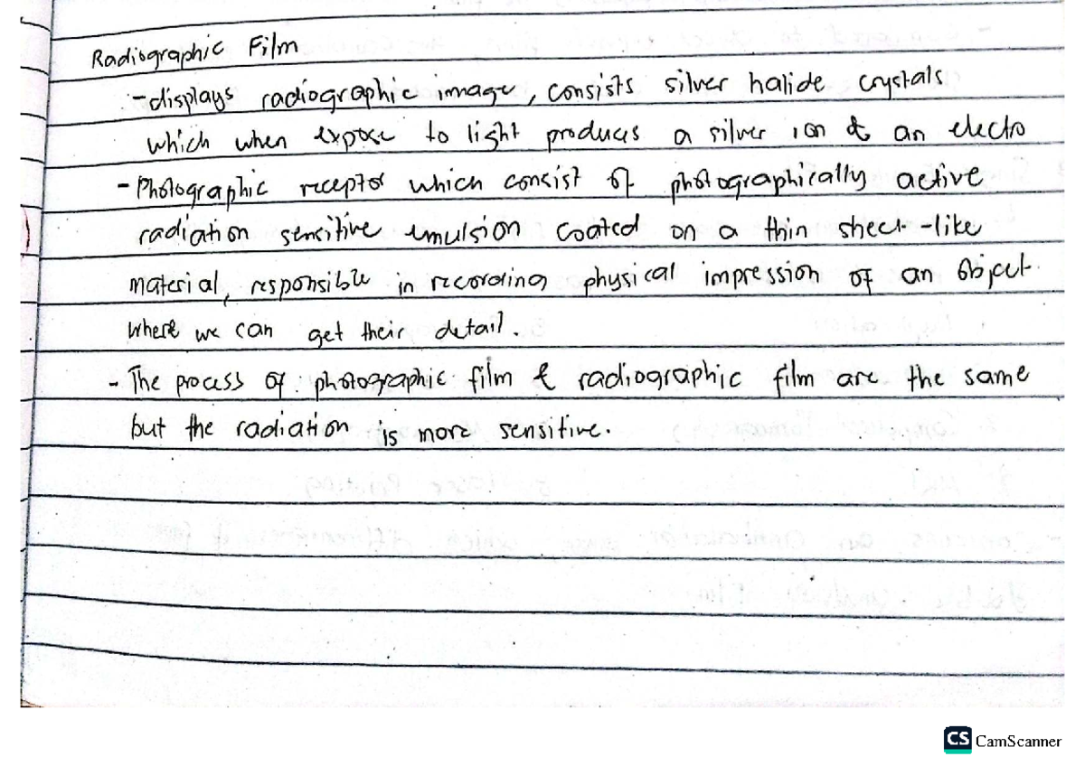CS Film-Screen Radiography: Types, Characteristics, and Processing ...