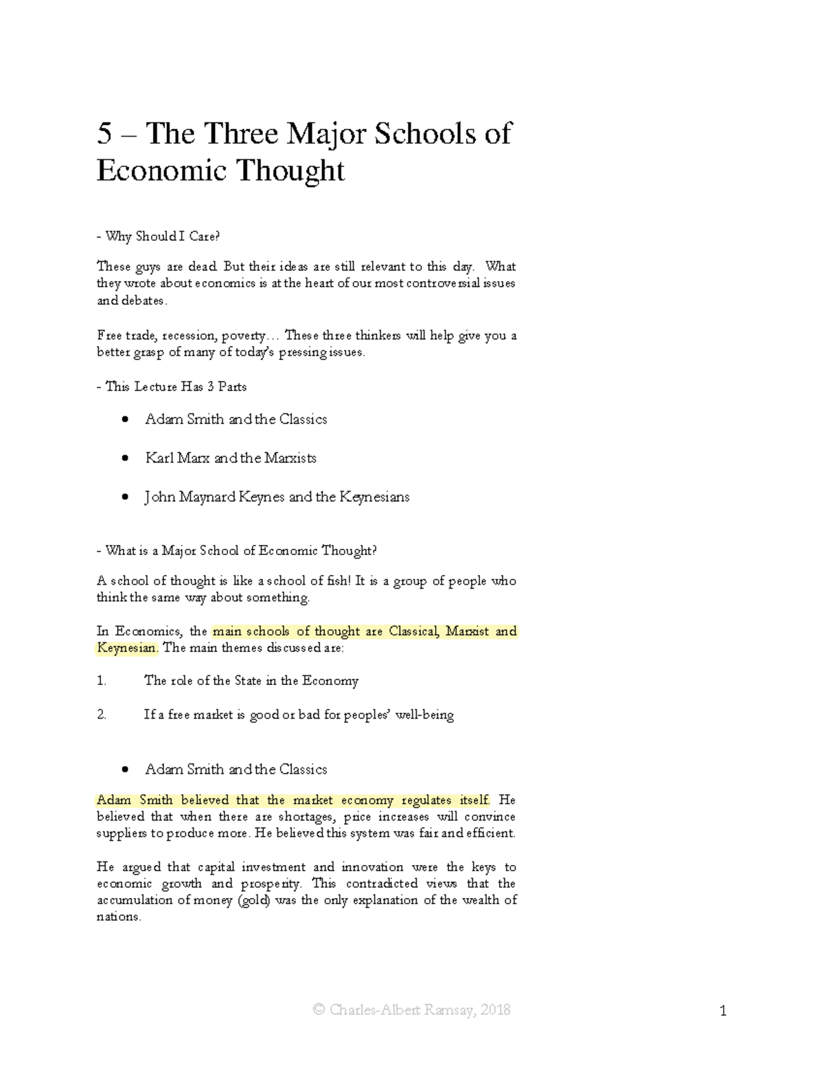 Lecture 06 -Major Schools of Thought - 5 – The Three Major Schools of ...