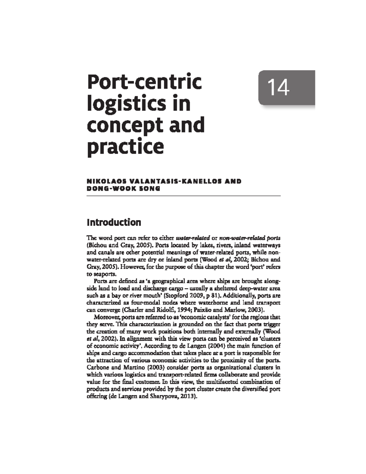 Maritime Logistics: Port-Centric Logistics Concepts and Practices (14 ...