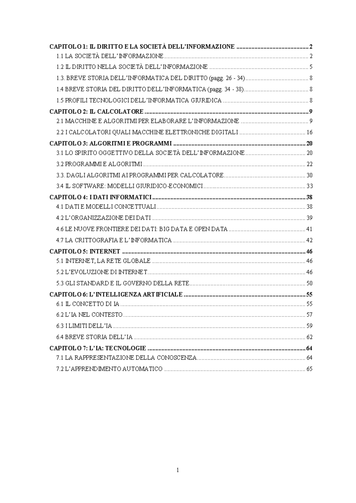 Corso di Informatica Giuridica, Sartor - CAPITOLO 1: IL DIRITTO E LA ...