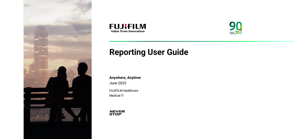 Reporting User Guide 3.7: FUJIFILM Healthcare Medical IT - Studocu