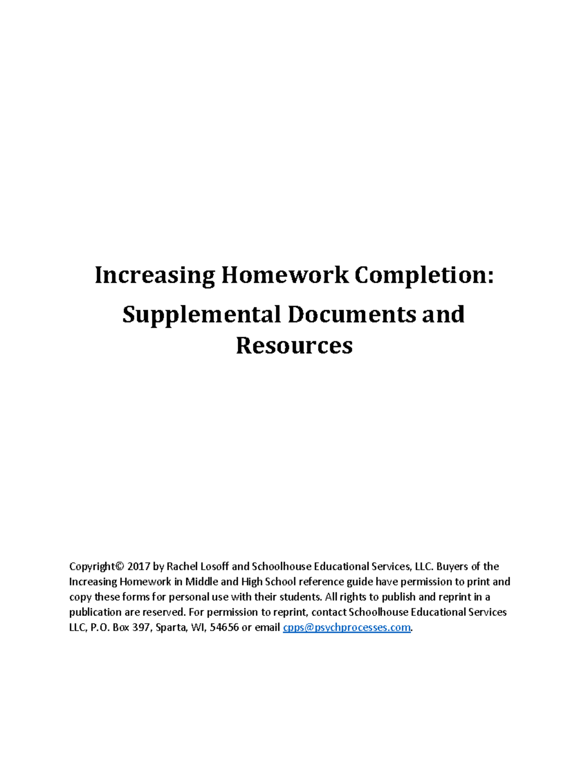 Homework Completion Guide Online Resources - Increasing Homework ...