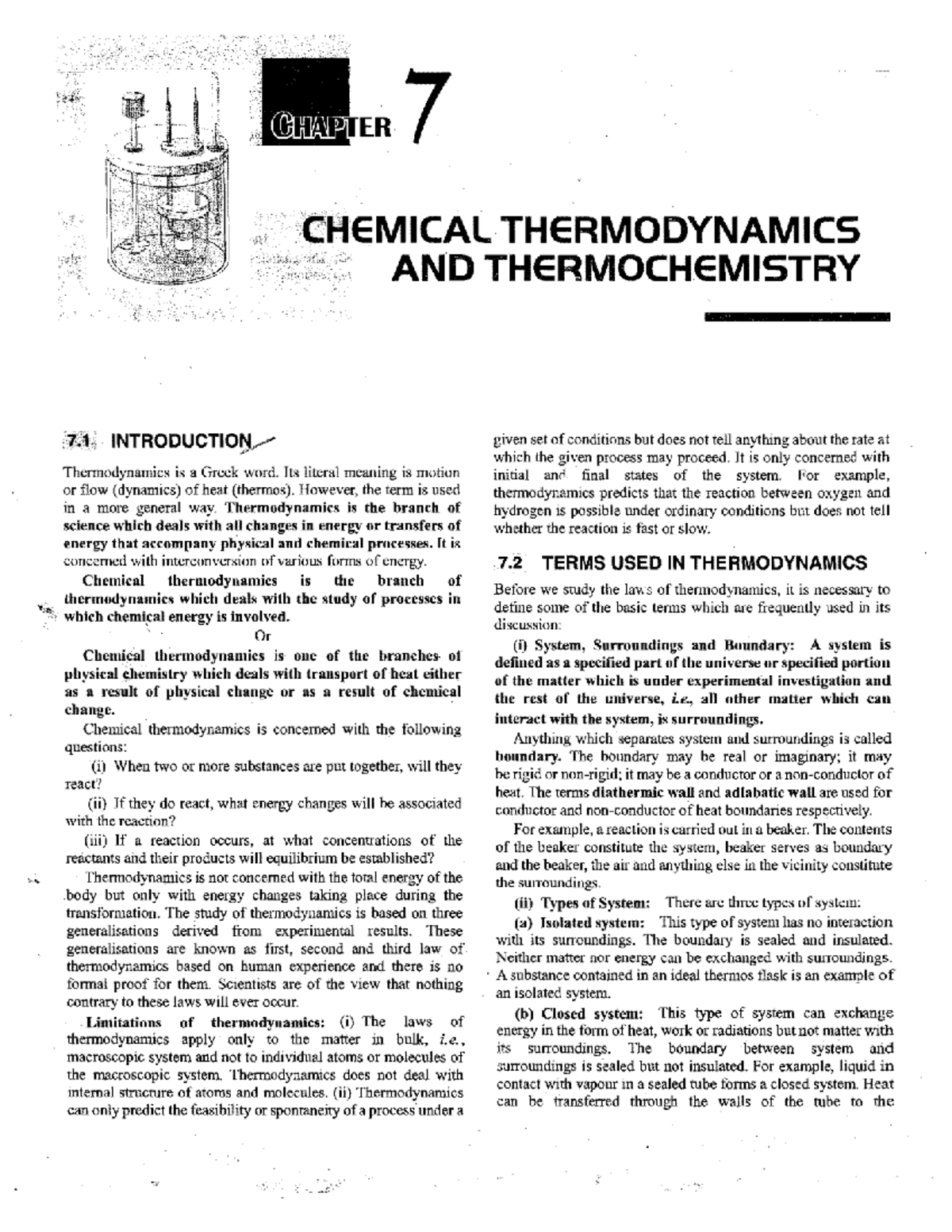 CHAPTER 7 CHEMICAL THERMODYNAMICS AND THERMOCHEMISTRY: KEY CONCEPTS AND ...