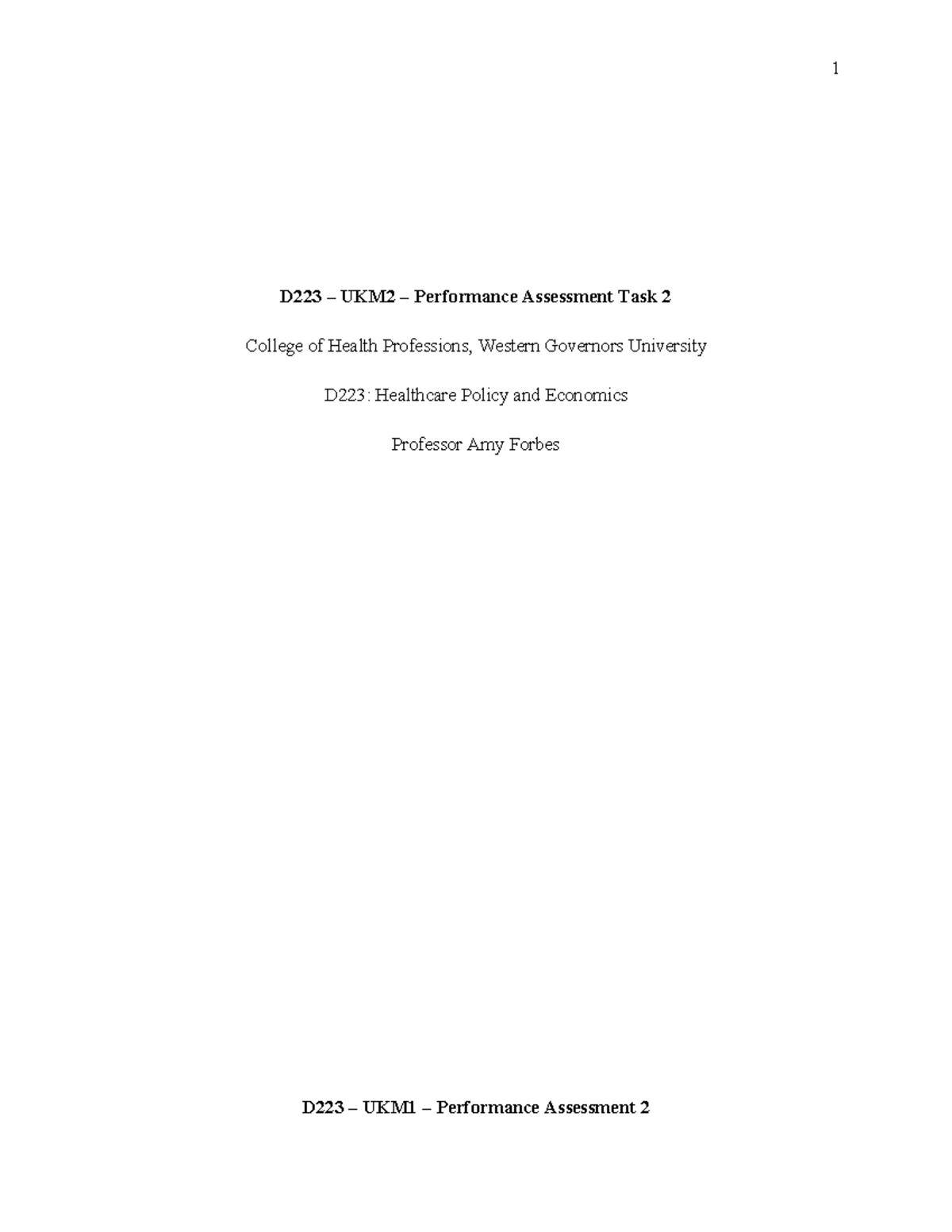 D223: Analysis of Federal Healthcare Laws and Their Impact on Patients ...