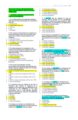 LTOM Final Book 1 - bclte book 1 reviewer - UPDATED LOCAL TREASURY ...