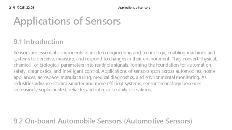 22:26 Applications of Smart Sensors in Modern Technology - Studocu