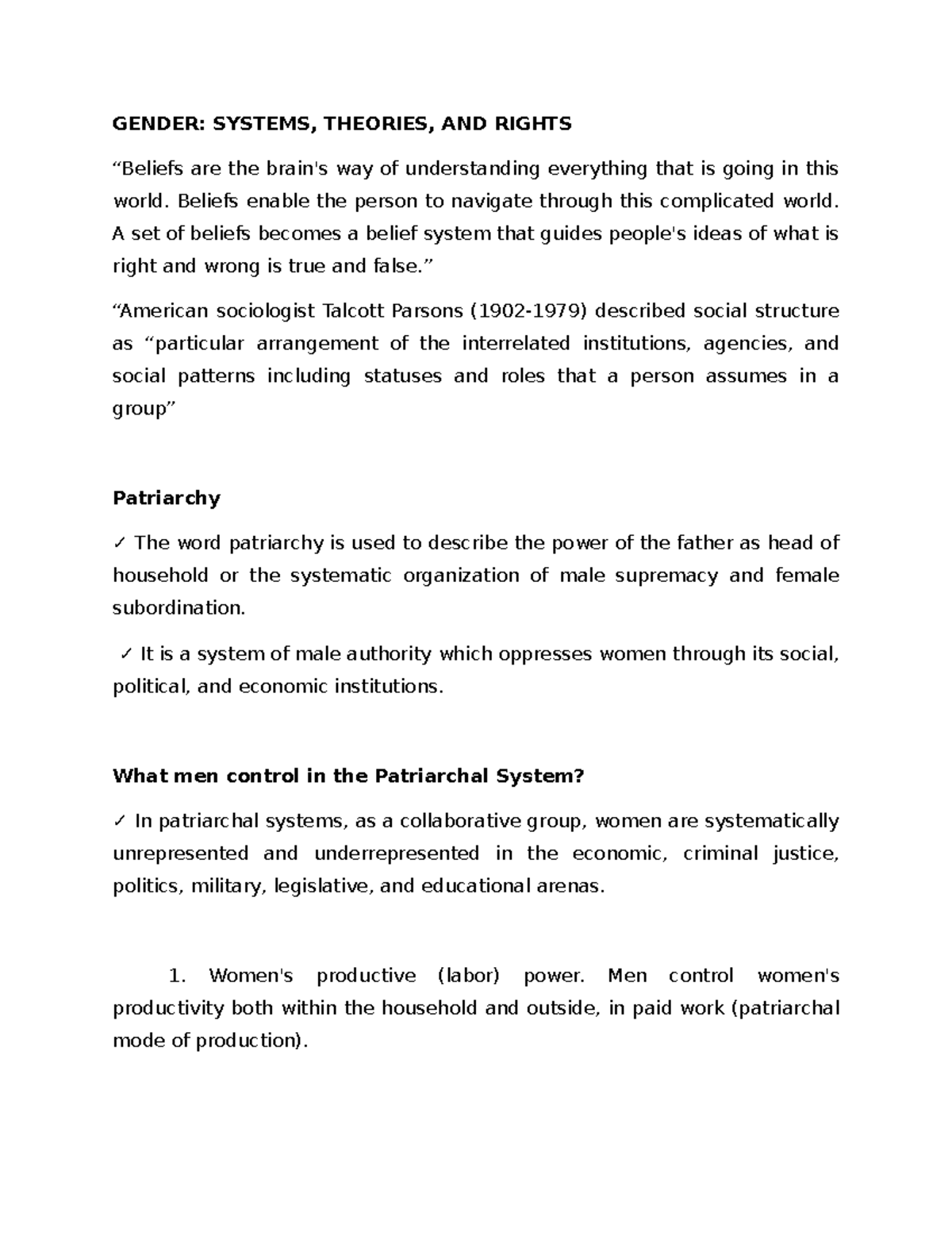 GENDER 101: Understanding Systems, Theories, and Rights in Society ...