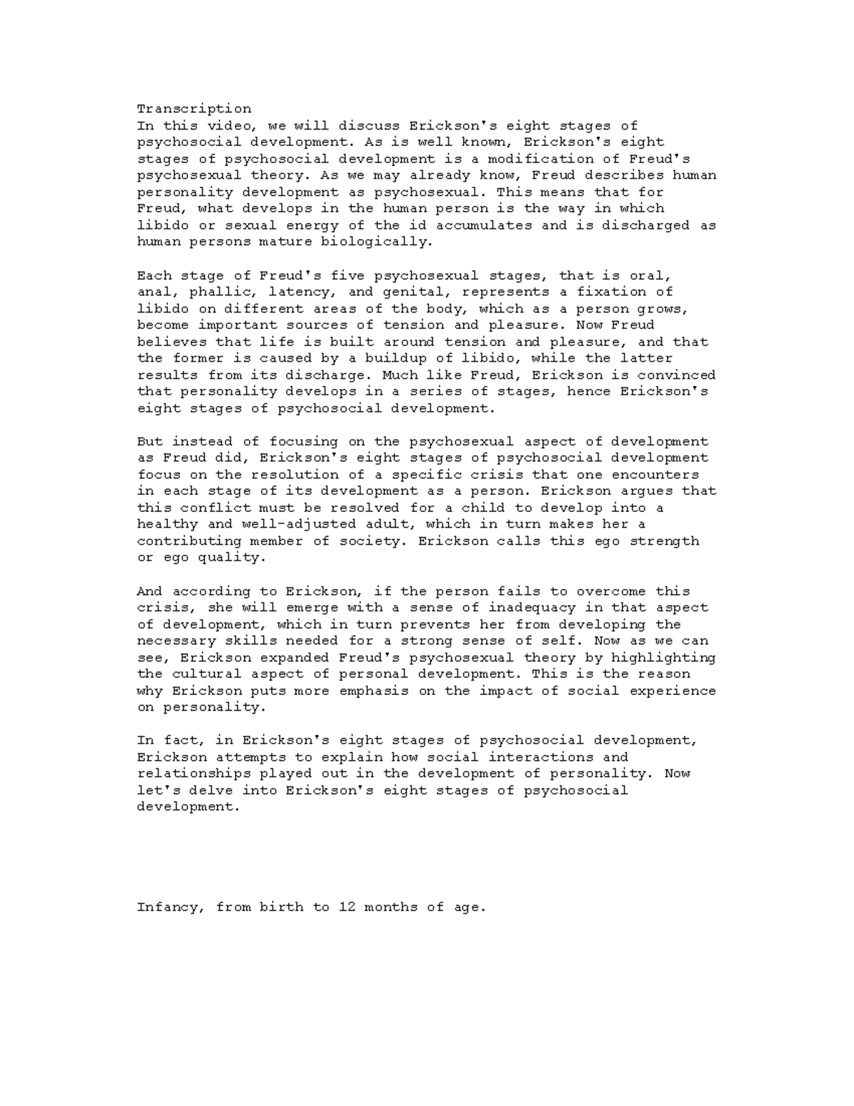 Erikson's Eight Stages of Psychosocial Development: A Comprehensive ...