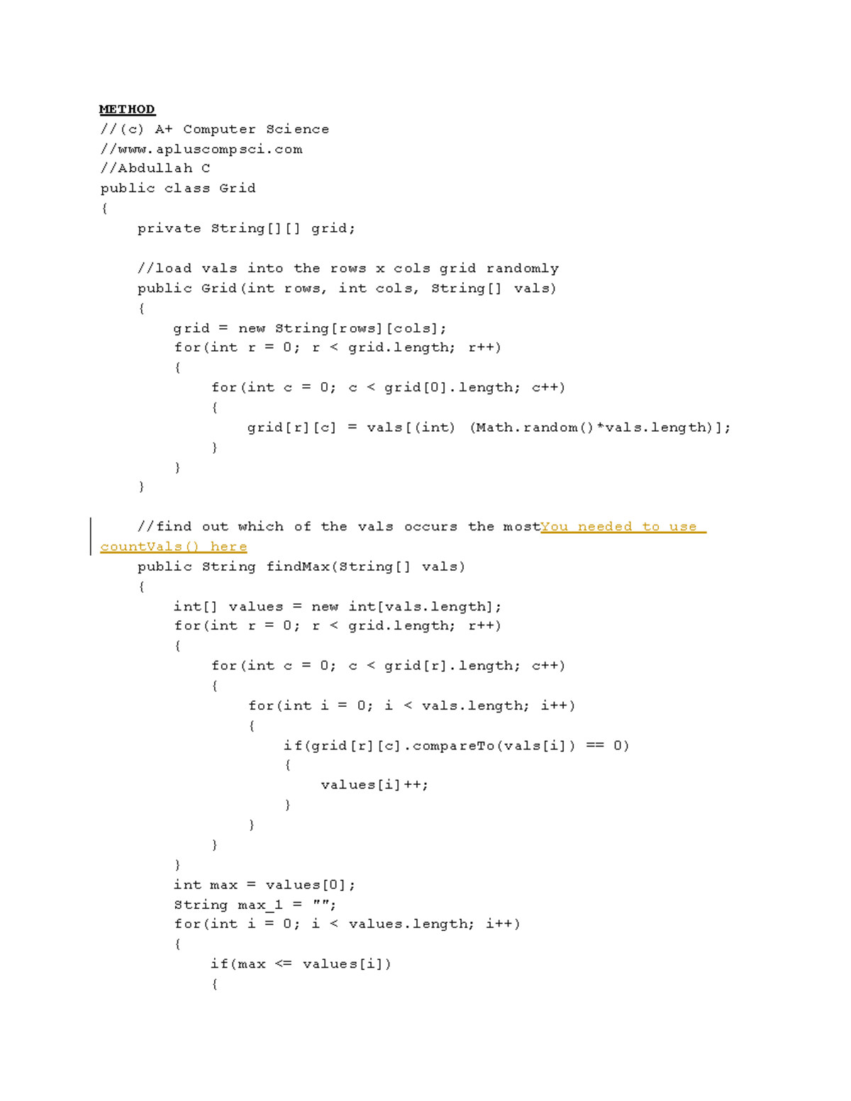 CS101: Count Letter Occurrences in a Randomized Grid Code - Studocu
