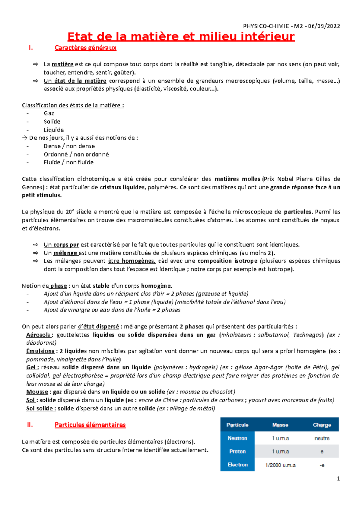 Etats de la matière en Physico-chimie - M2 (Lecture Notes) - Studocu