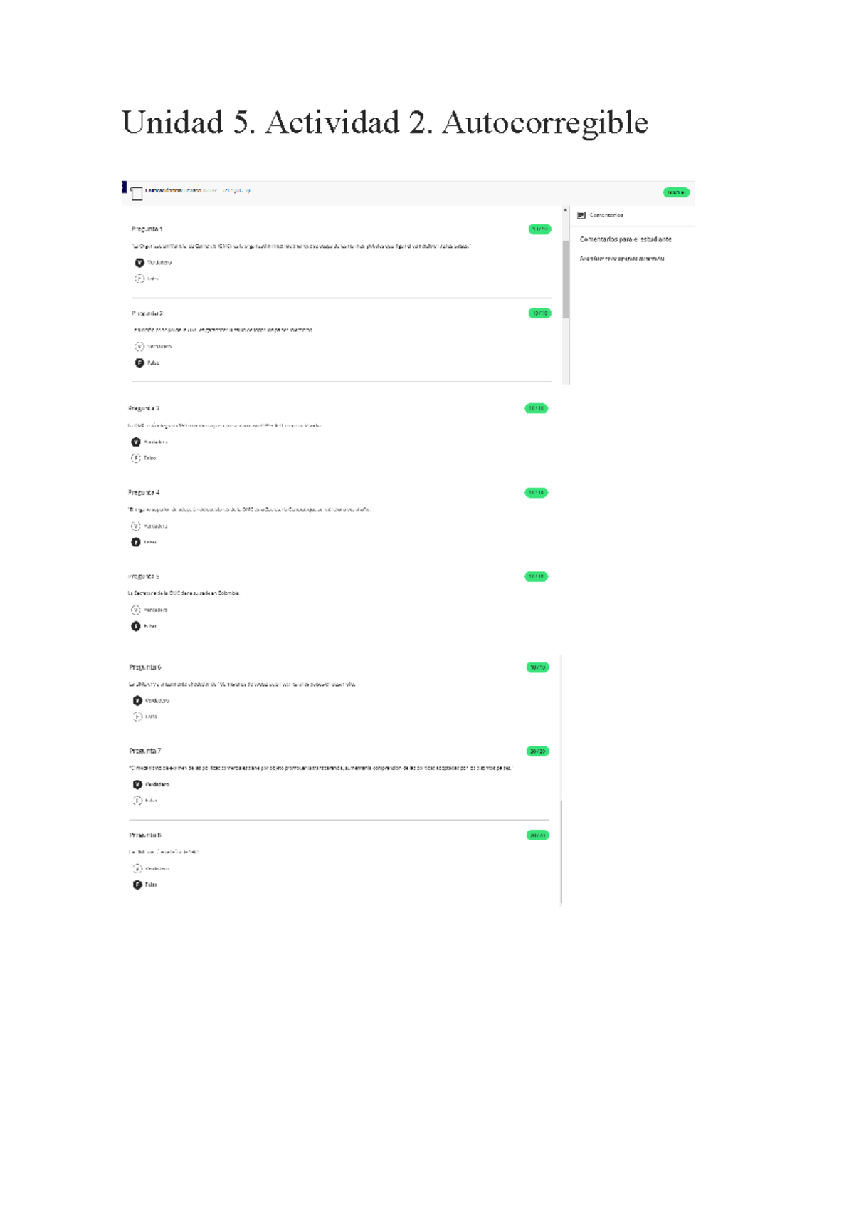 Unidad 5: Actividad 2 - Guía de Estudio Autocorregible - Studocu