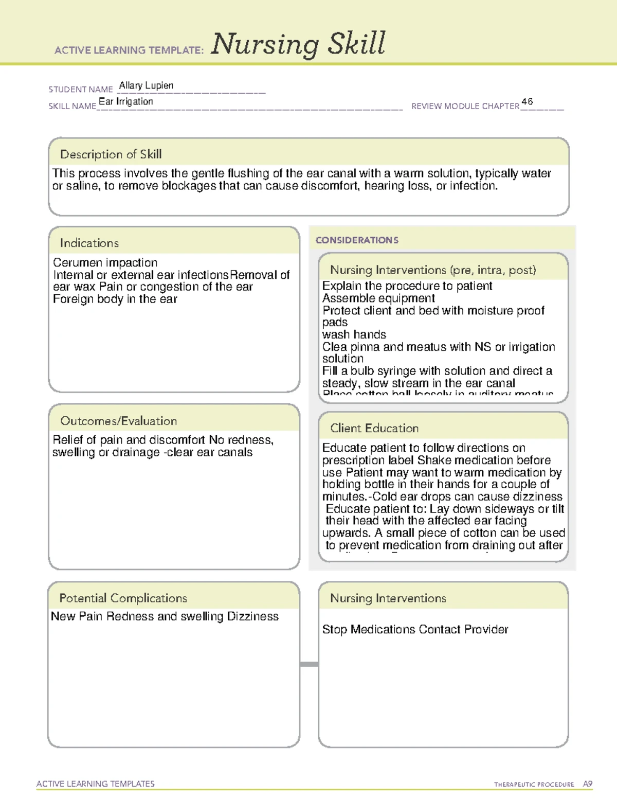 ATN 101 Week 1 Dosage Calculations & Safe Med Admin Report - Studocu