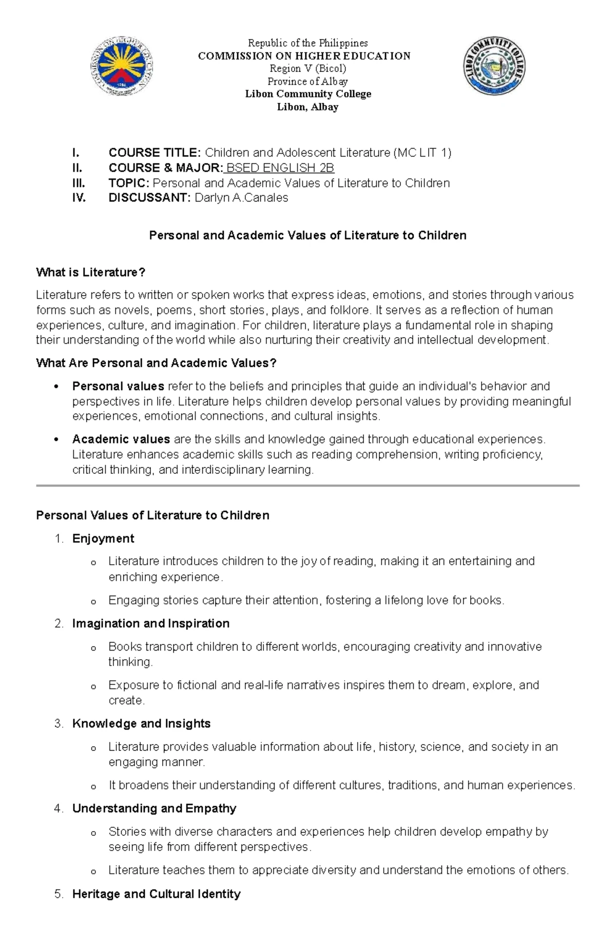 Handouts L1: Chapter 3 on Informative, Persuasive, & Argumentative Comm ...